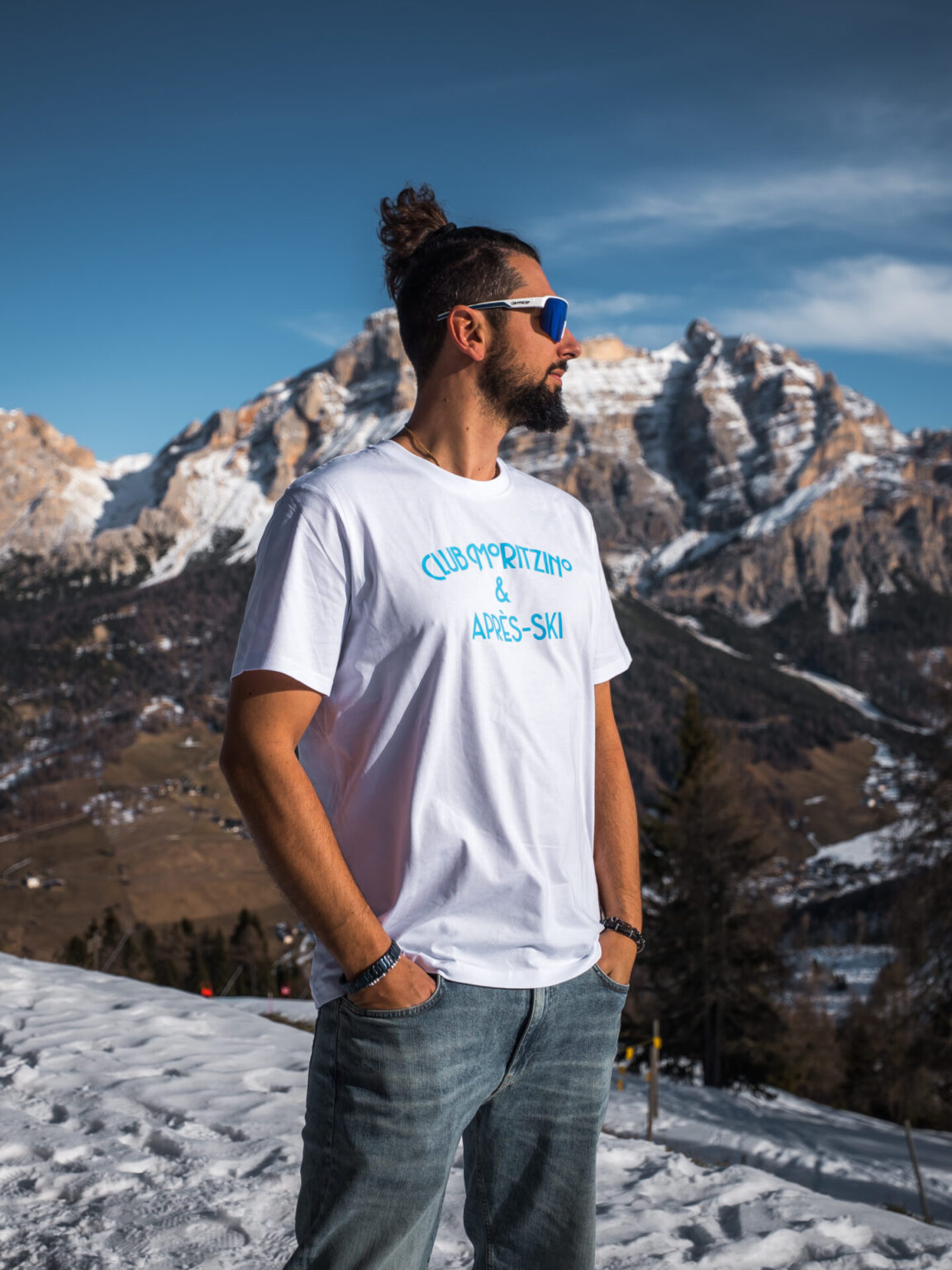 T-Shirt Stanley - Après-Ski - White - Alta Badia Club Moritzino